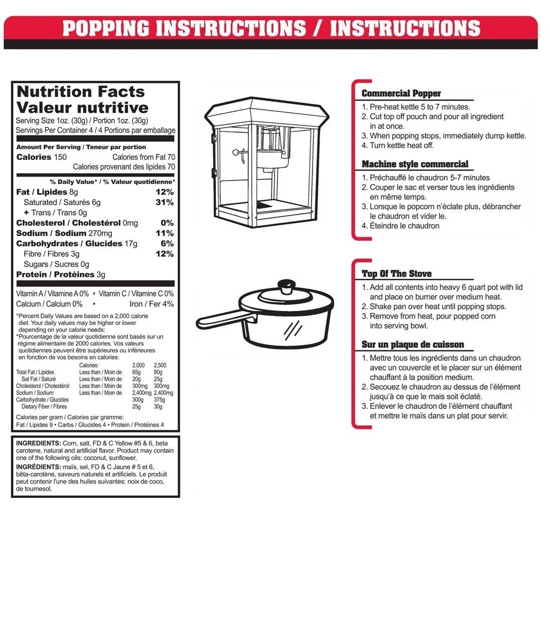 Bullseye Popcorn Best Canadian popcorn supplier since 2016/Boîte de 24 ...